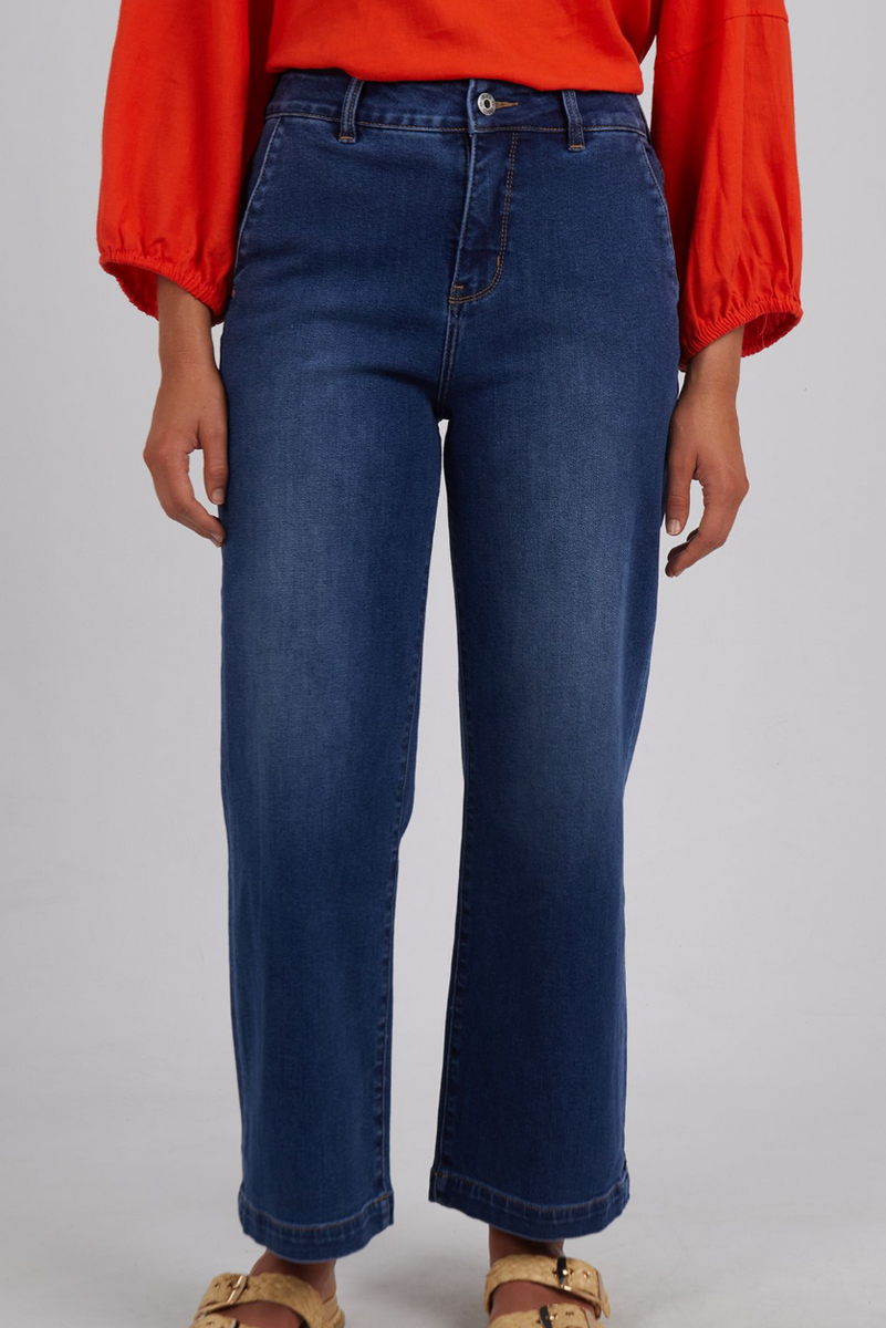 Elm Izzy Wide Leg Jean Dark Blue Buy Online Au Mookah
