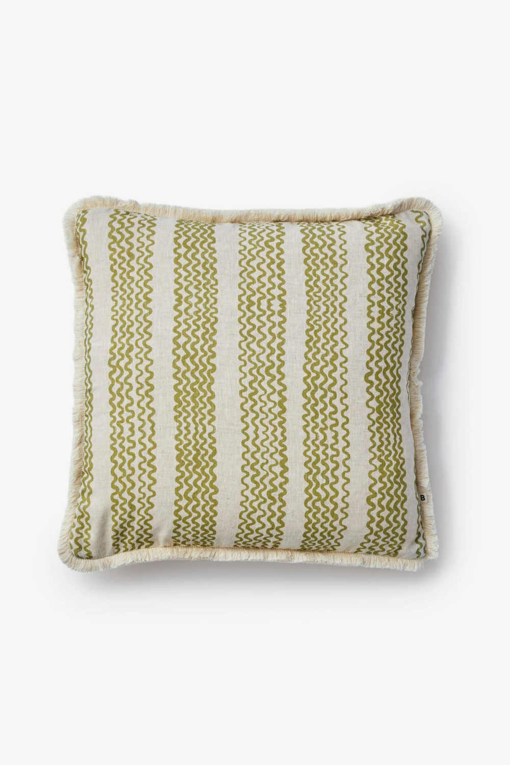 Bonnie & Neil Mini Wave Cushion Olive - 50cm | Mookah