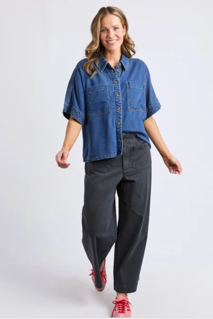 Elm Demi S/S Denim Shirt | Shop @mookah.com.au | AFTERPAY Available ...